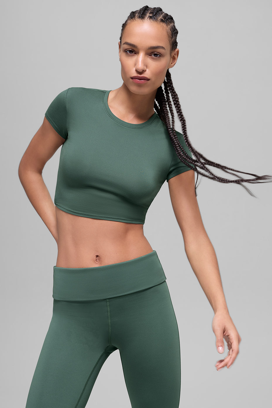 ALO ALO Soft Crop Finesse Short Sleeve Top